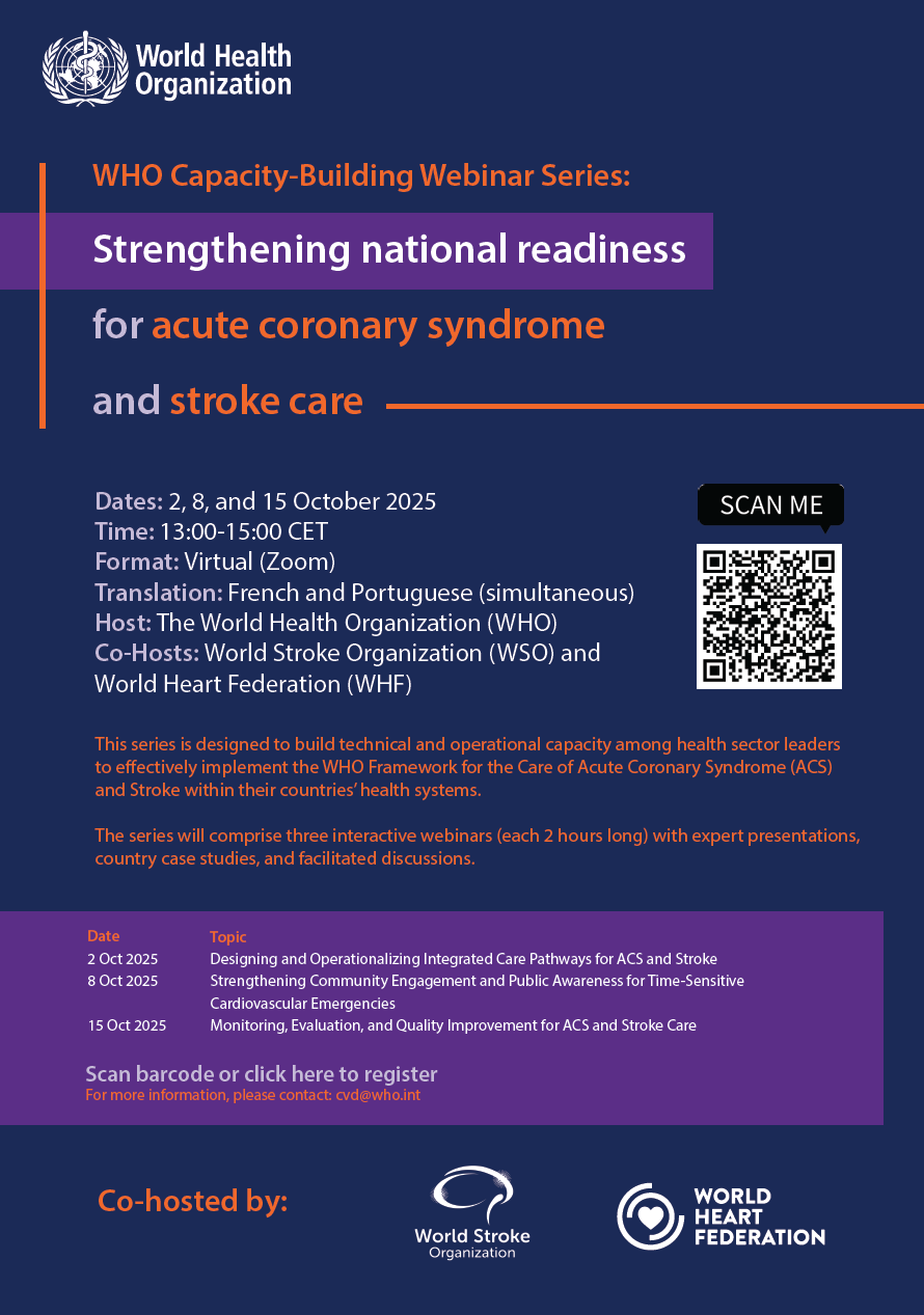 Strengthening national readiness for ACS and stroke care: a capacity-building webinar series ...